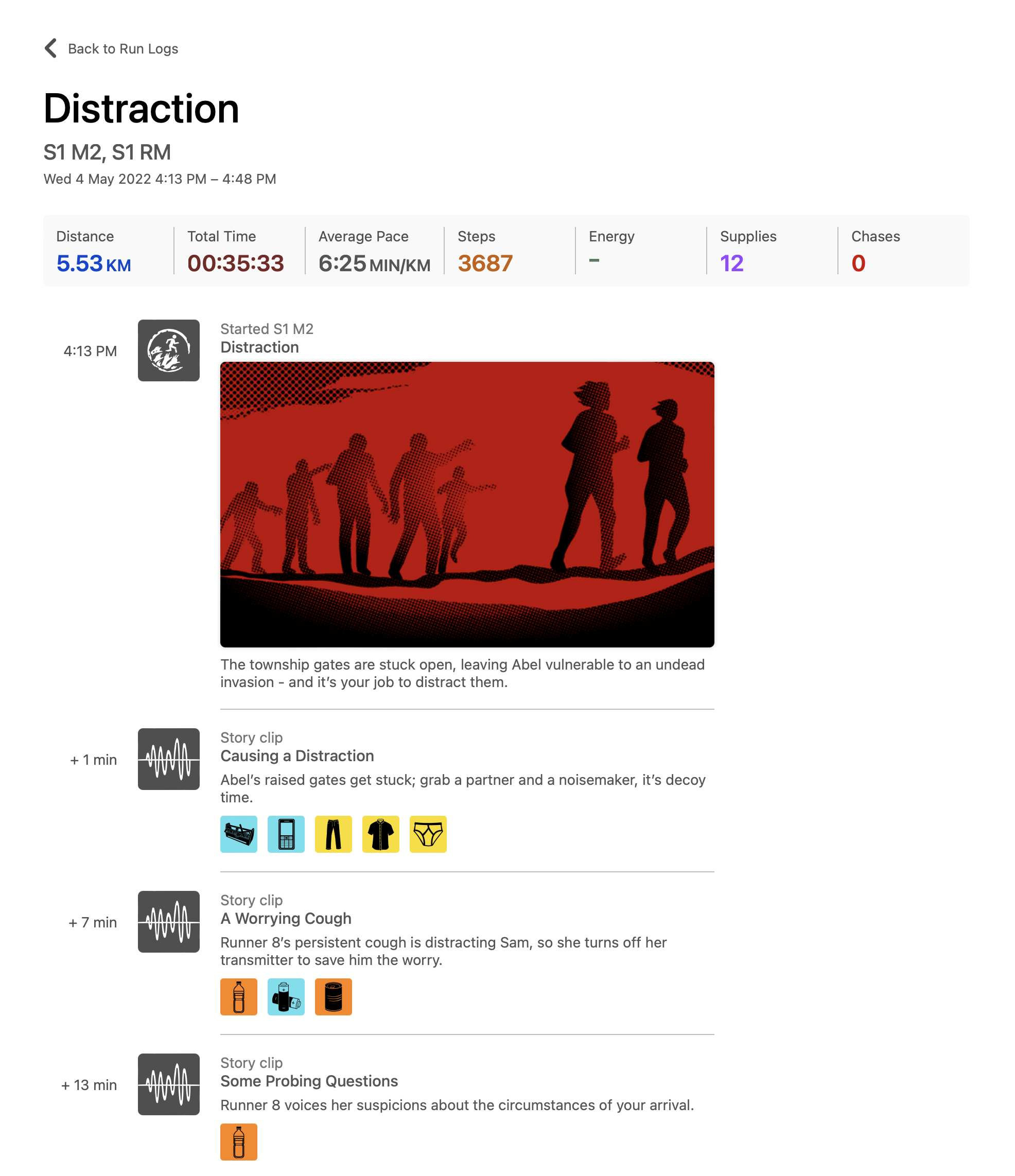 ZombieLink Run Logs, Redesigned – Zombies, Run!